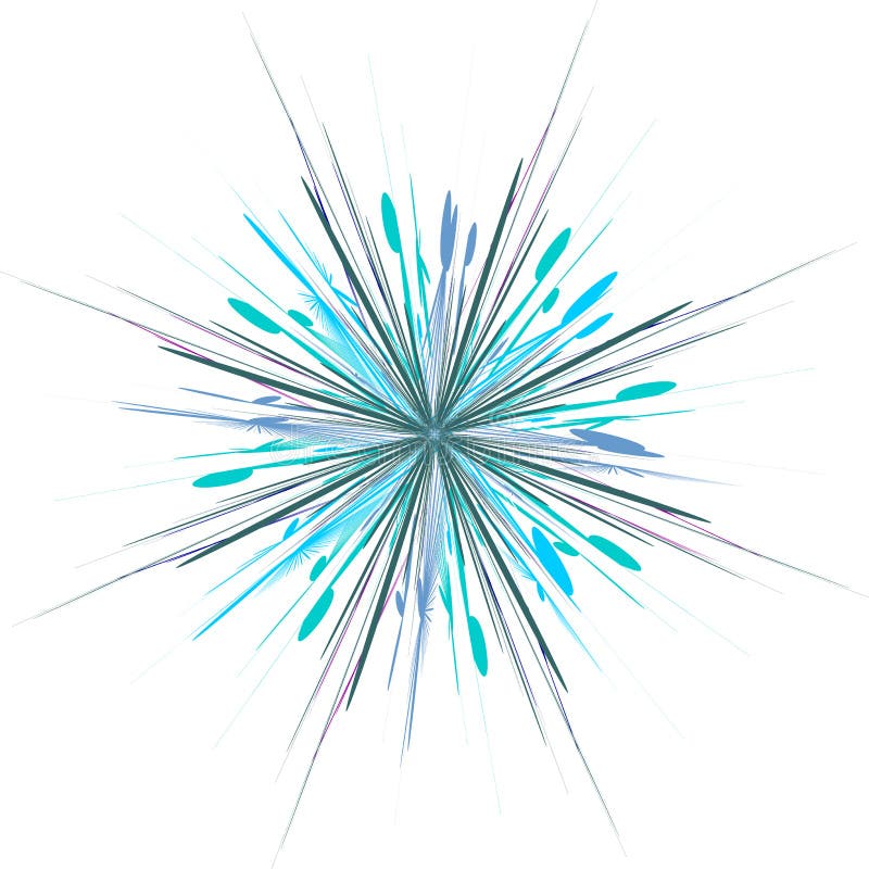 Stylized Star. Shape of Twisted Lines. Abstract Illustration ...