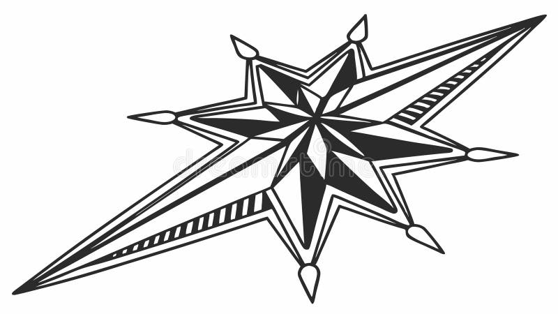 Stylized Star with Sharp Points, Modern Abstract Element, Vector Design ...