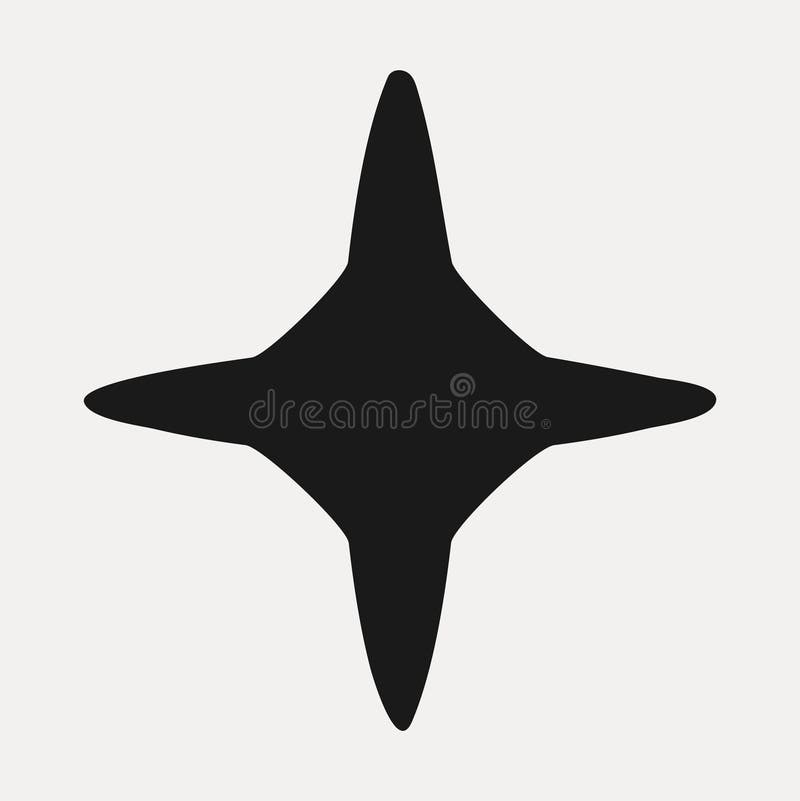 Stylized Star, Star. Abstract Minimalistic Linear Design Element ...