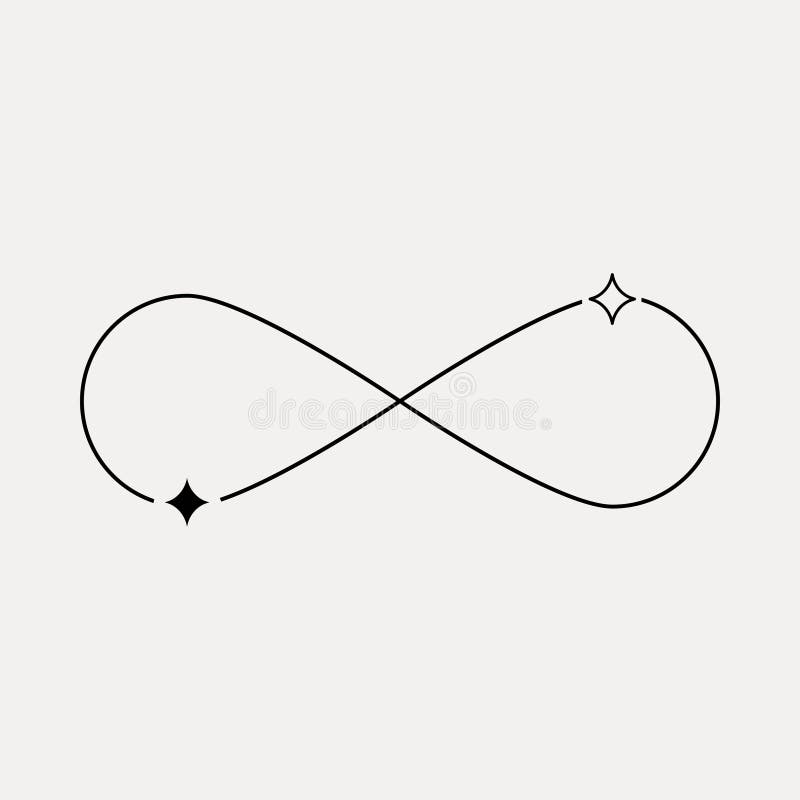 Stylized Stars, Orbit, Infinity, Infinity Symbol. Abstract Minimalistic ...