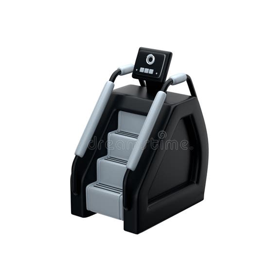 Stylized Step Climber Machine Over White Background Stock Illustration ...