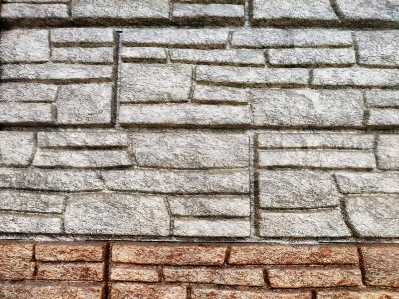 Stylized Stone or Brick Plastic Wall of Different Colors. Abstract ...
