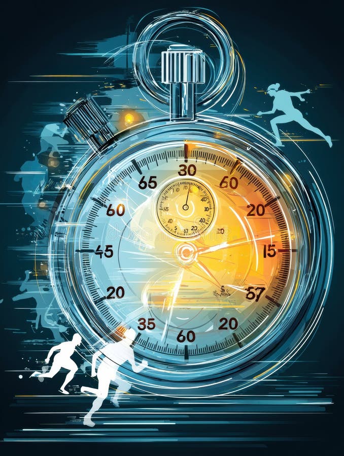 Stopwatch Featuring Racing Silhouettes Stock Photos - Free & Royalty ...
