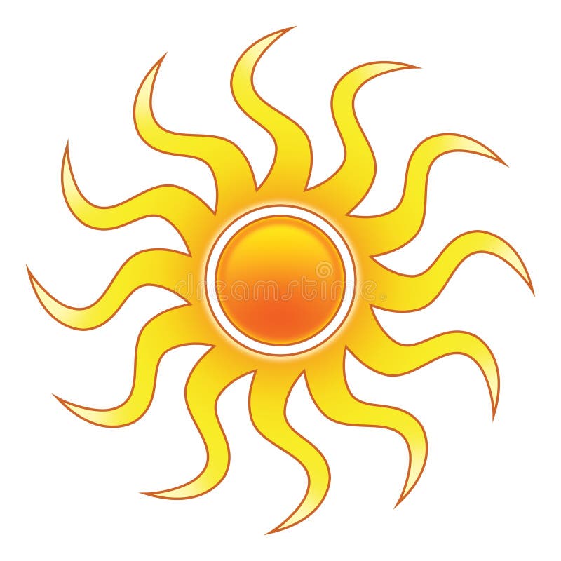 Stylized Sun stock illustration. Illustration of clipart - 15605668