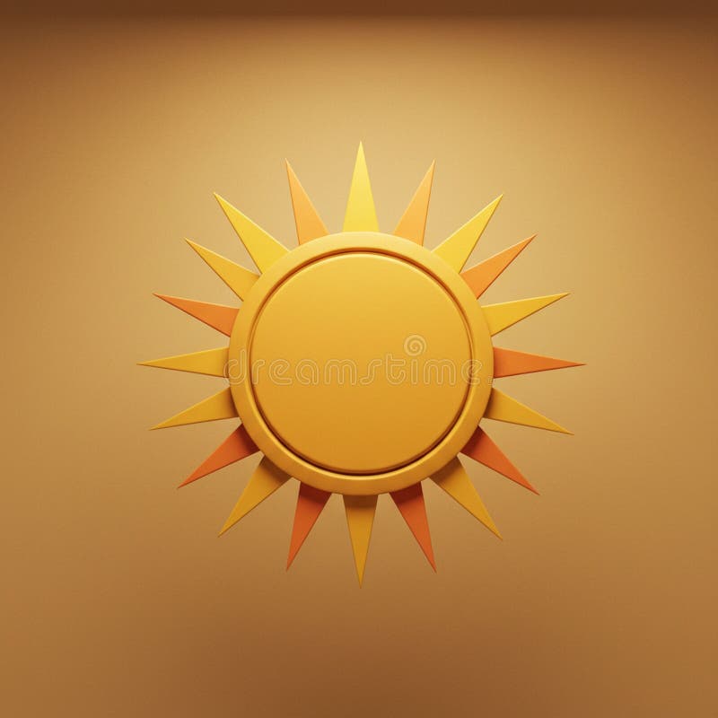 A Stylized Sun Design with a Central Yellow Circle Surrounded by ...