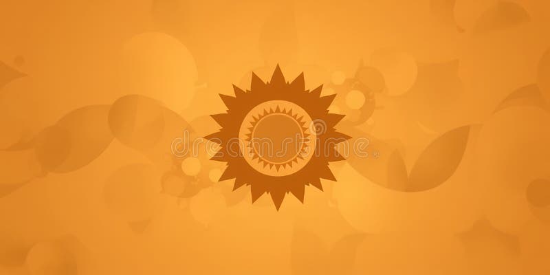 A Stylized Sun Graphic with a Spiky Outer Ring on an Orange Gradient ...