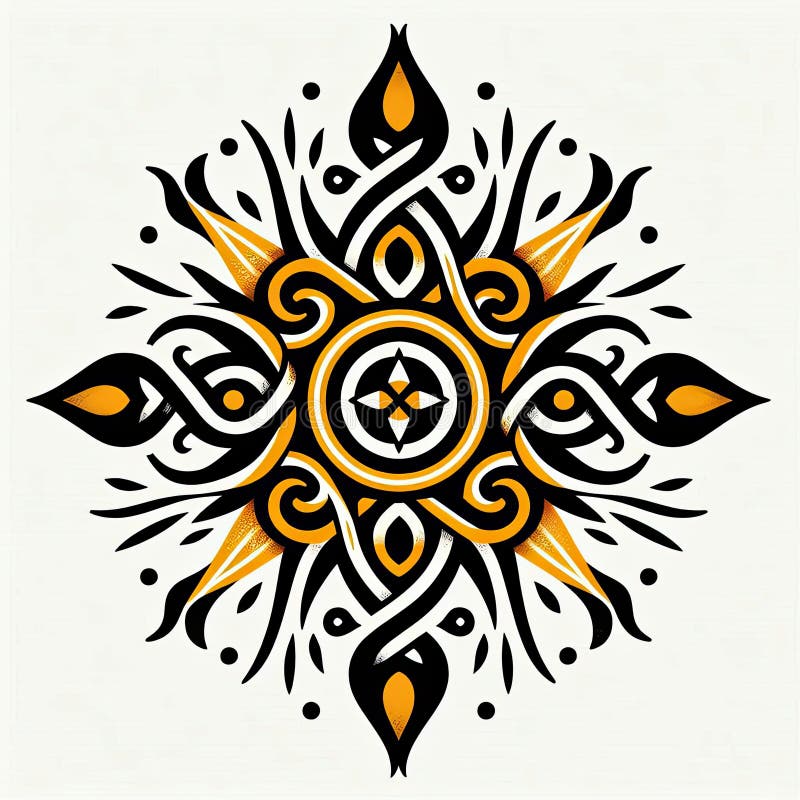 Stylized Sun Icon with Radiant Design Stock Illustration - Illustration ...