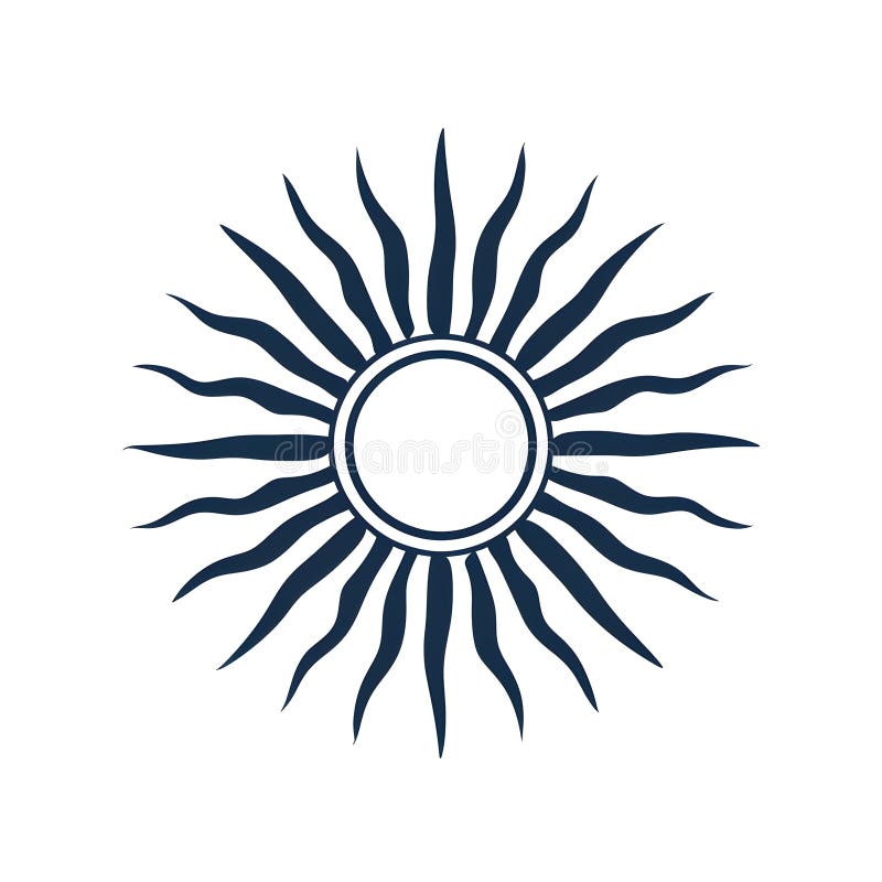Stylized Sun Icon stock illustration. Illustration of minimal - 329011872