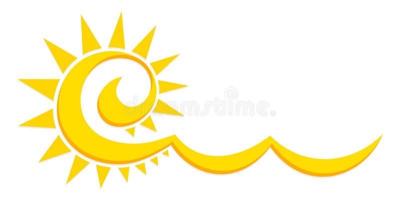 Stylized sun Logo. stock vector. Illustration of logo - 95193558