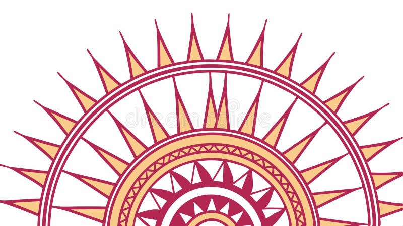 Stylized Sun with Radiating Rays Illustration, Vector Design Generative ...