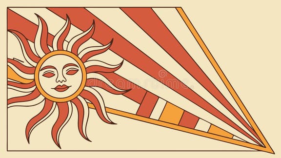 Stylized Sun Rays Abstract Pattern Warm Linear Design, Vector Design ...