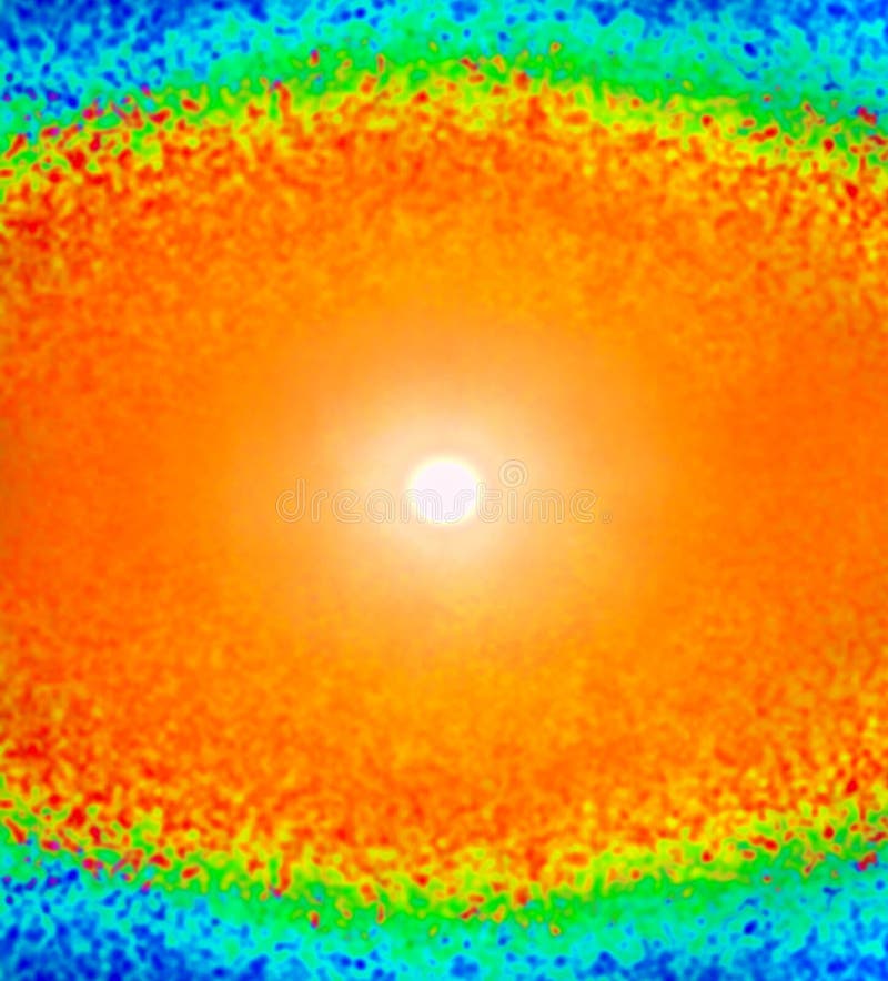 Stylized Sun and Sunshine Image on a Bright Rainbow Background Stock ...