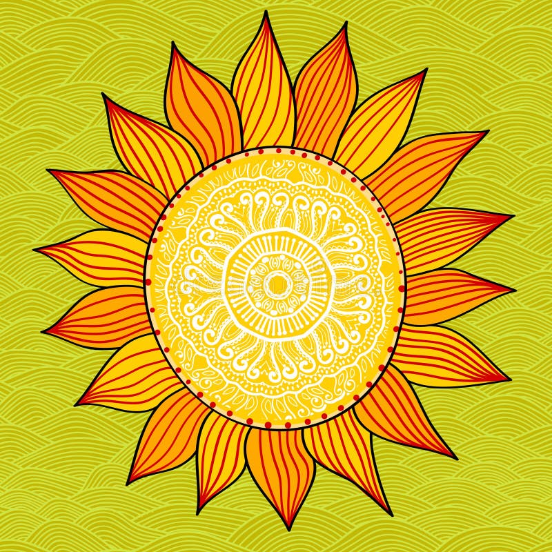 Stylized sun, vector stock vector. Illustration of artistic - 50505548