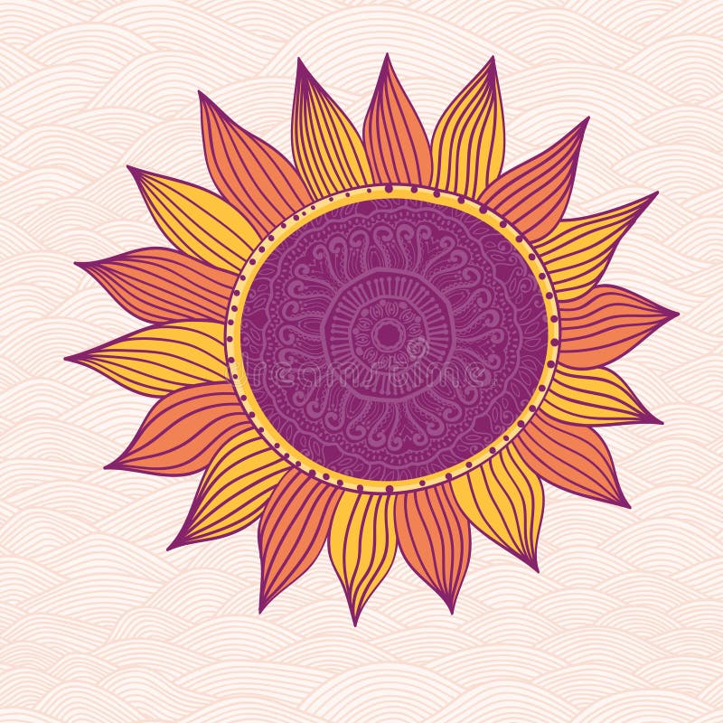 Stylized sun, vector stock vector. Illustration of element - 50505550