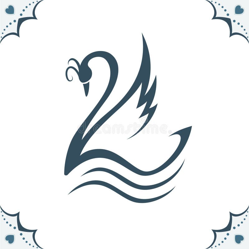 Stylized Swan Stock Illustrations – 528 Stylized Swan Stock ...