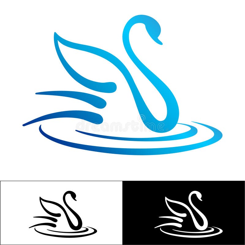 Stylized Swan, Vector Illustration Stock Vector - Illustration of ...