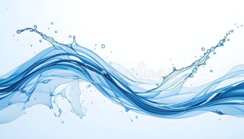 Abstract Water Swirl a Stylized Swirling Water Splash Stock ...