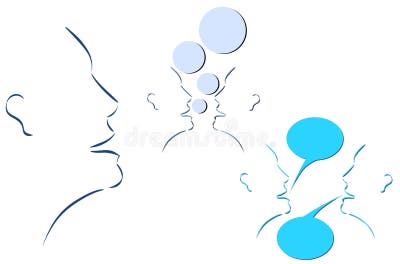 Stylized Talking Faces Isolated Stock Vector - Illustration of isolated ...