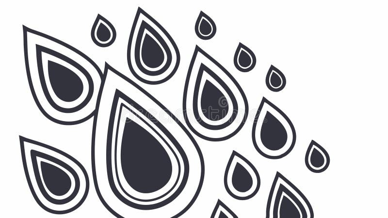 Stylized Teardrop or Raindrop Pattern, Symbolizing Water and Emotion ...