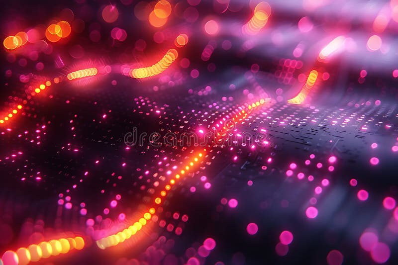 Stylized Tech Canvas: Abstract Textures & Elements Stock Illustration ...