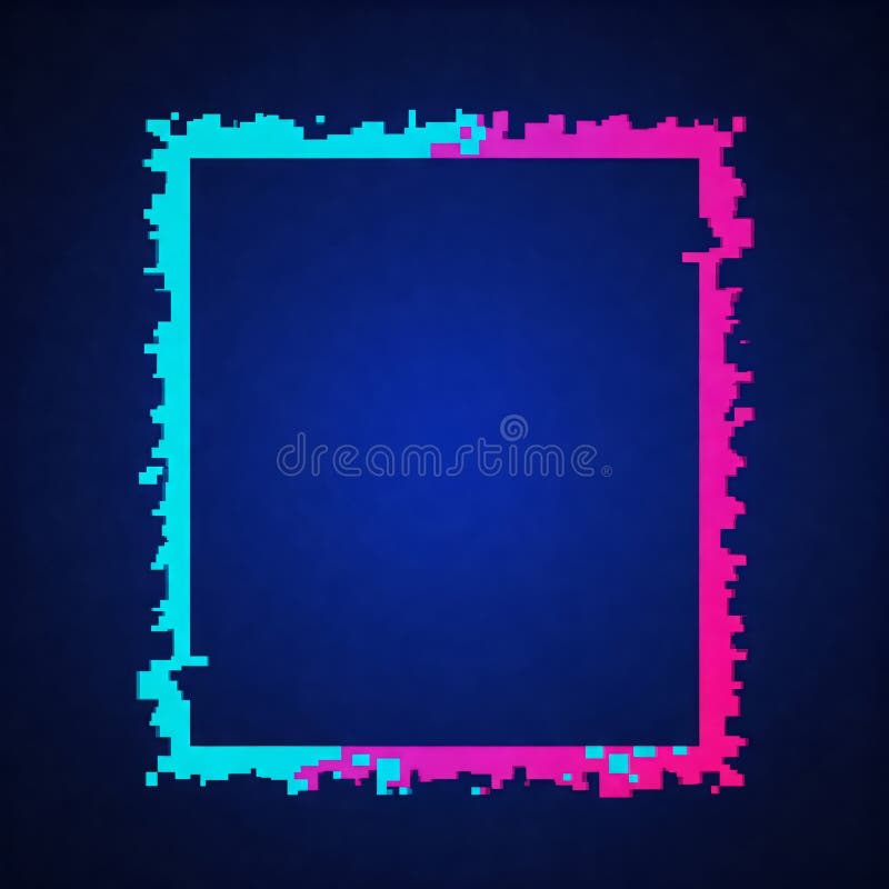 Stylized Tech Glitch Frame stock illustration. Illustration of ...