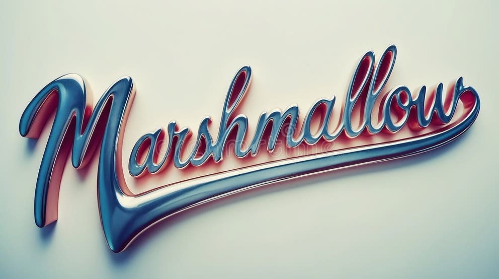 Stylized Text Design Featuring the Word Marshmallow in a Modern Font ...