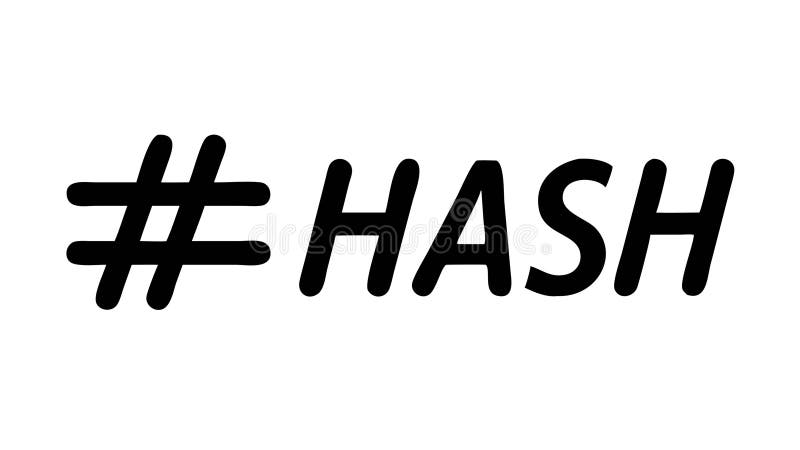 Stylized Text HASH Hashtag Symbol Vector Graphic, Vector Design ...