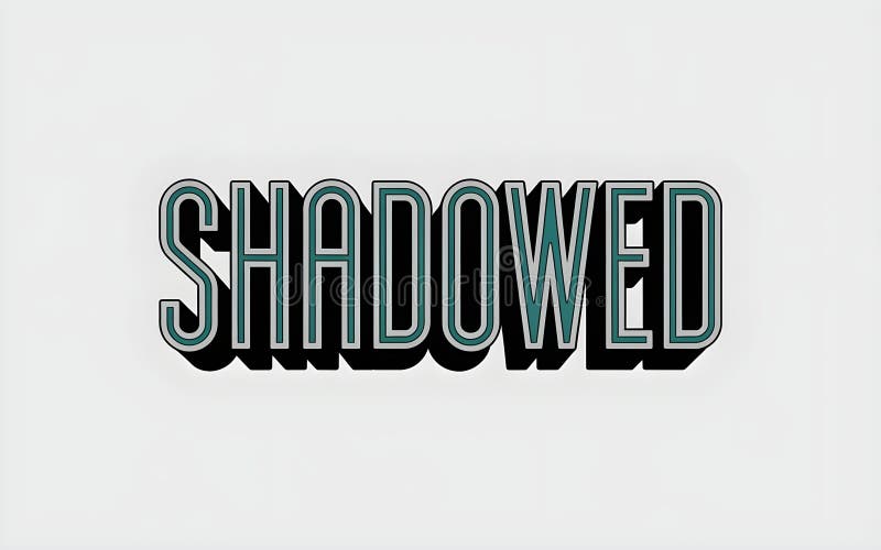 Stylized Text SHADOWED with Three Dimensional Effect Stock Illustration ...
