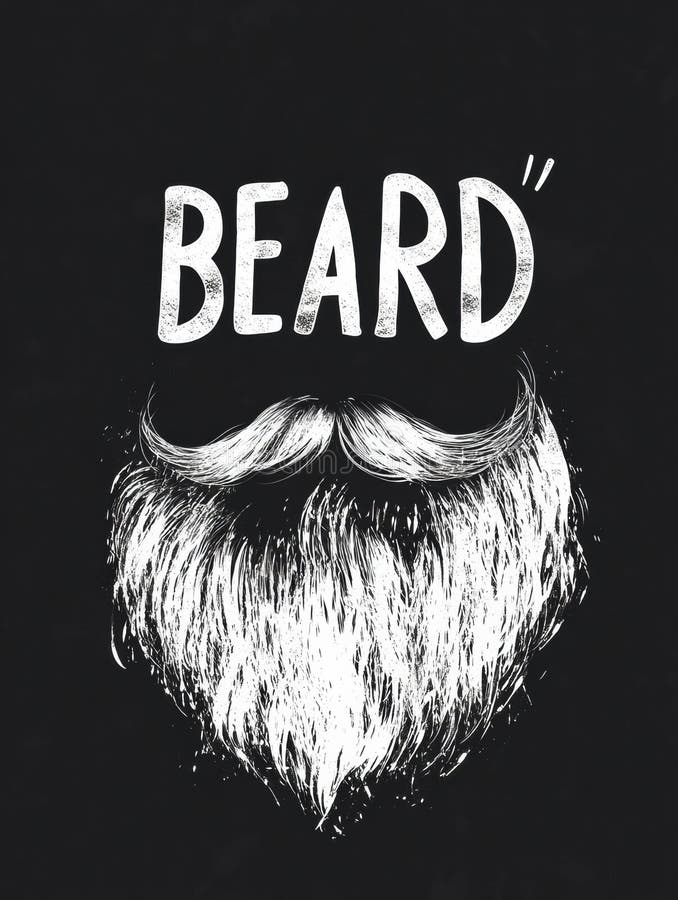 Creative Typography Design Forming the Word Beard in the Shape of a ...