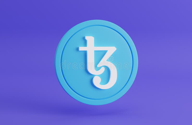Stylized Tezos Coin on a Gradient Background Editorial Photography ...