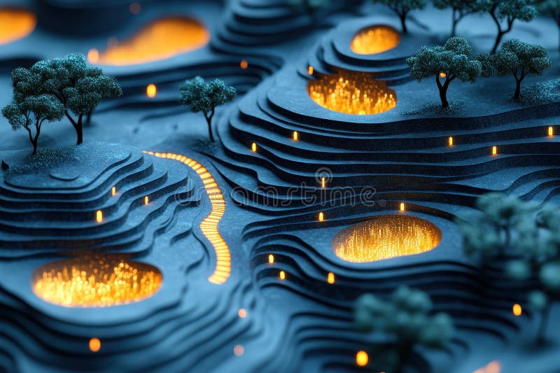 Stylized Thermal Patterns Inspired by Natural Heat Dynamics, Showcasing ...