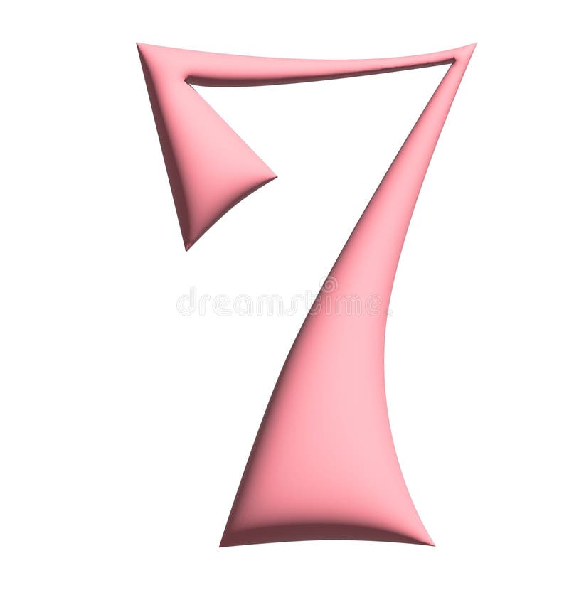 Stylized Three-dimensional Pink Numbers from 0 To 9, Clipart Stock ... Stylized Three-dimensional Pink Numbers from 0 To 9, Clipart Stock ...