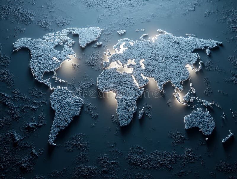 Stylized Three Dimensional World Map Stock Photos - Free & Royalty-Free ...