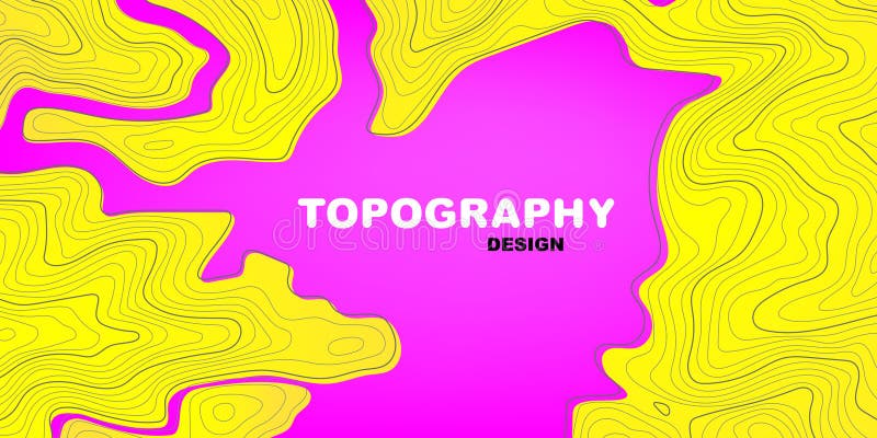 The Stylized Topographic Map Dark Color Illustration Stock Vector ...