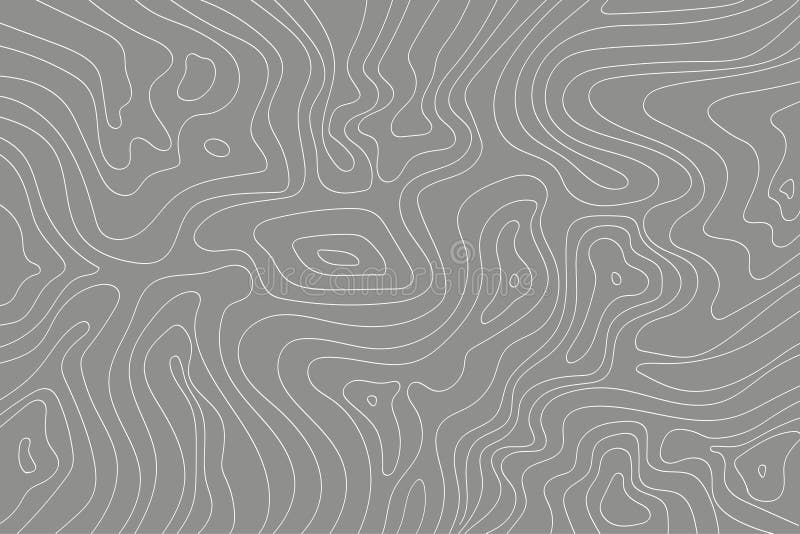 Stylized Topographic Contours in Lines and Brown Drawing. Vector Design ...