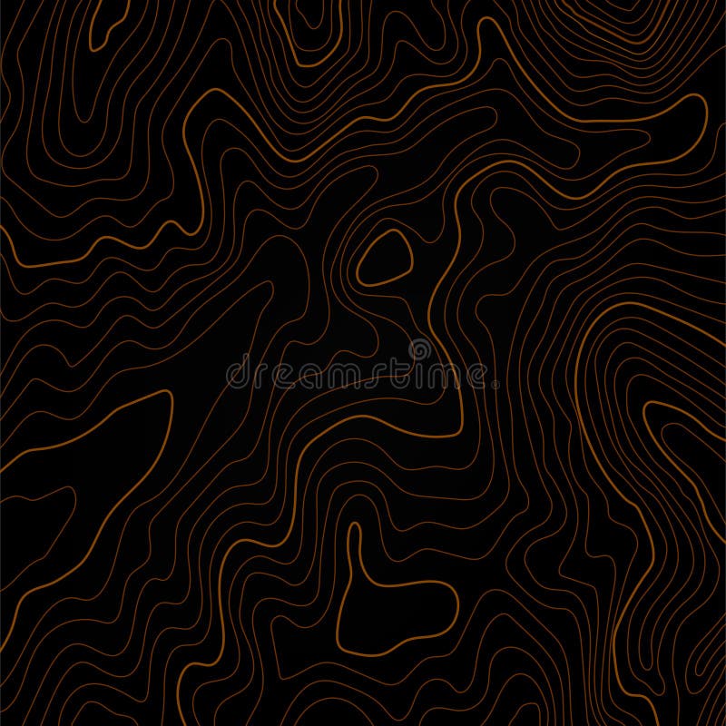 The Stylized Topographic Map Dark Color Illustration Stock Vector ...