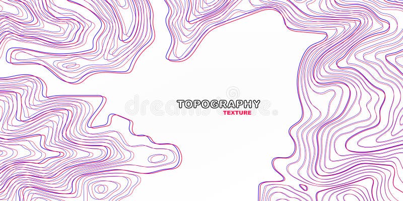 Stylized Topographic Map, Lines Background Illustration Stock Vector ...