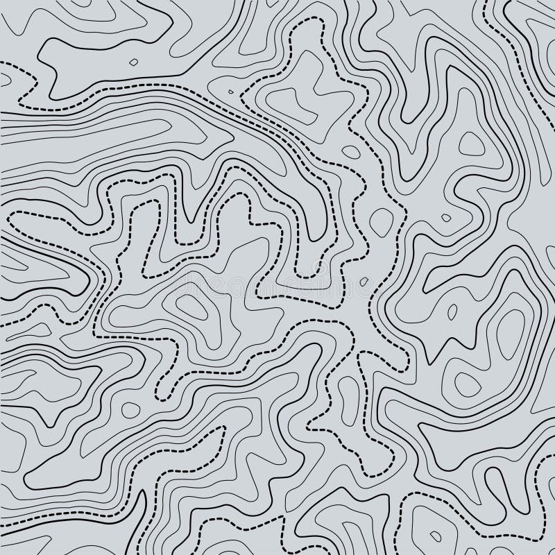 Stylized Topographic Map Outline Height in Lines and Contours. the ...