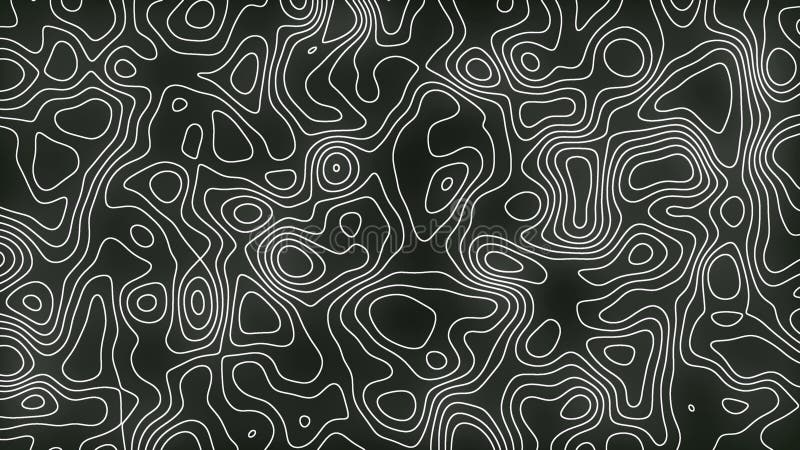 Stylized Topographic Map Outline Height in Lines and Contours. the ...