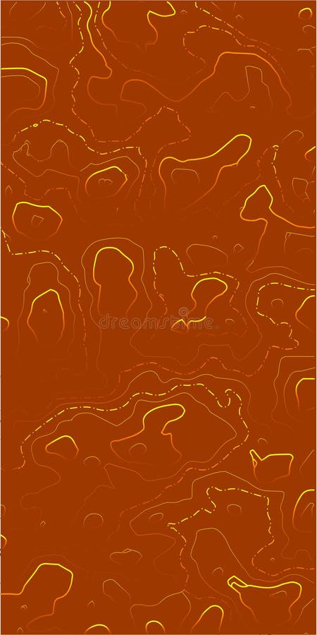 Stylized Topographic Map Outline Height in Lines and Contours. the ...