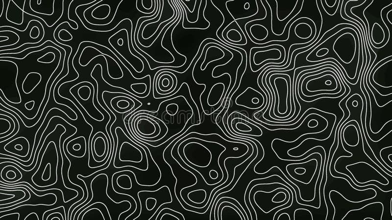 Stylized Topographic Map Outline Height in Lines and Contours. the ...