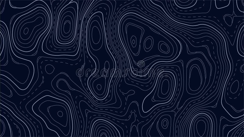 Stylized Topographic Map Outline Height in Lines and Contours. the ...