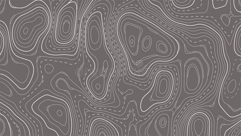 Stylized Topographic Map Outline Height in Lines and Contours. the ...