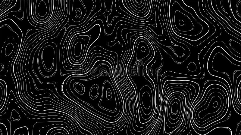 Stylized Topographic Map Outline Height in Lines and Contours. the ...