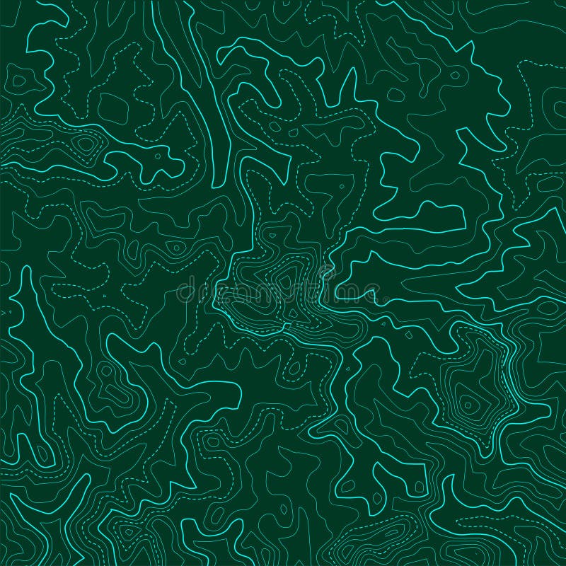 Stylized Topographic Map Outline Height in Lines and Contours. the ...