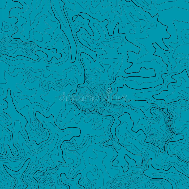 Stylized Topographic Map Outline Height in Lines and Contours. the ...