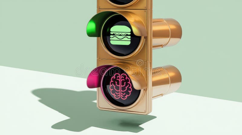 Stylized Traffic Light with Green "Go" Signal in Minimalist Design ...