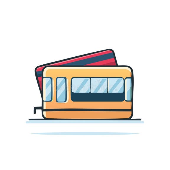Stylized Train Carriage with a Credit Card Inserted into the Top Stock ...