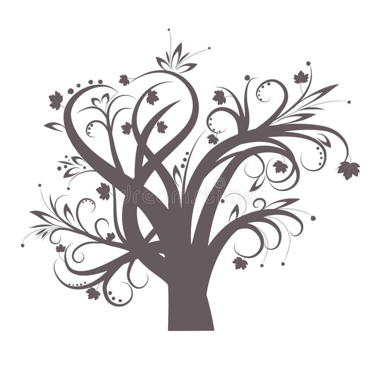 Branch Stylized Tree Stock Illustrations – 42,311 Branch Stylized Tree ...