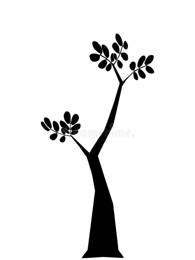 Stylized tree stock vector. Illustration of white, illustration - 4720221